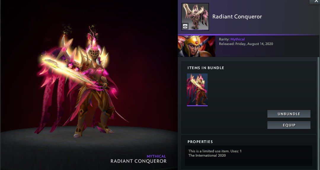 Legion Commander Radiant Conqueror (full set), Video Gaming, Gaming ...