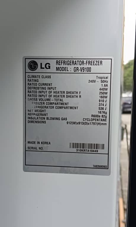 LG inverter 4 glass doors fridge 910L condition terbaik like a new warranty 2 bulan Rm1500, TV ...