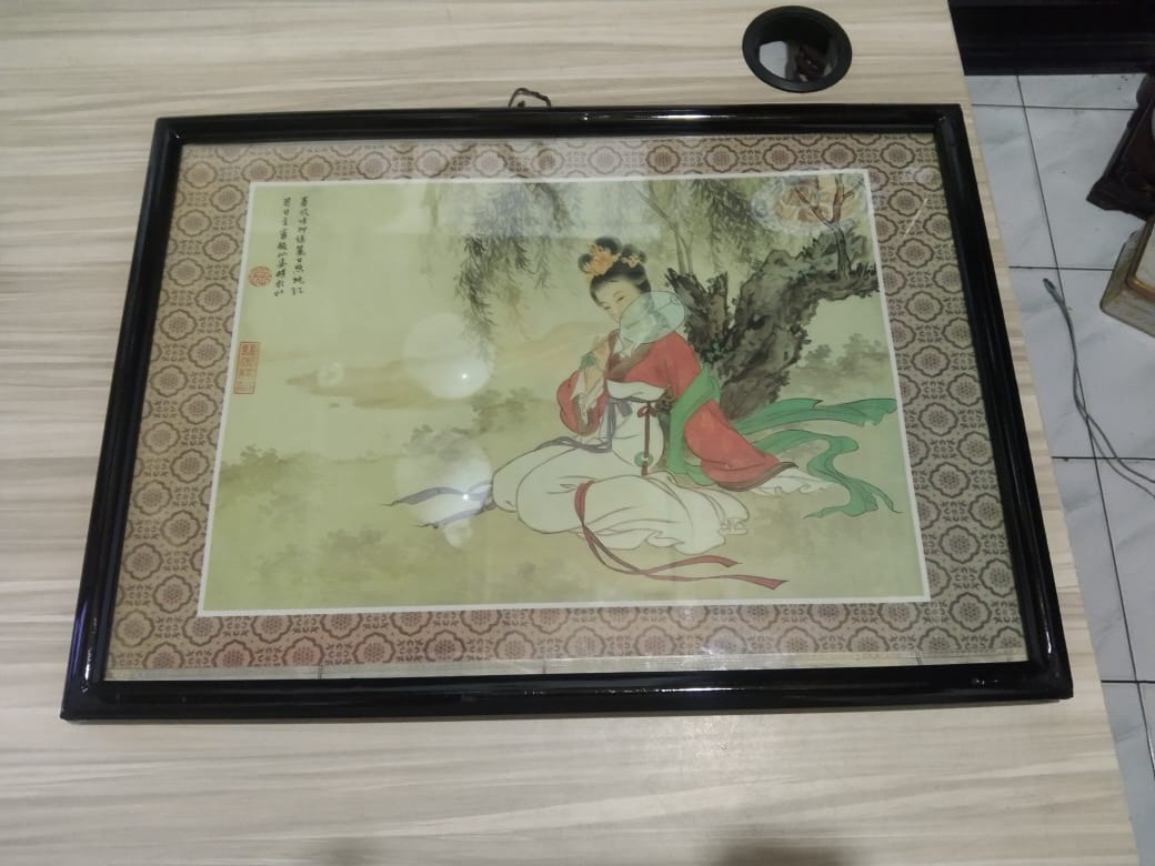 Lukisan Printing Bolak Balik Bingkai Kaca Kuno Jadul Antik, Antik ... Lukisan Printing Bolak Balik Bingkai Kaca Kuno Jadul Antik, Antik ...