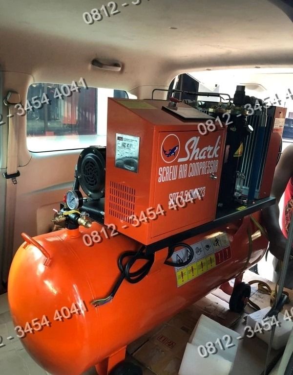 Mesin Kompresor Screw 15 HP 3phase 16 Bar Shark SOT, Motor di Carousell