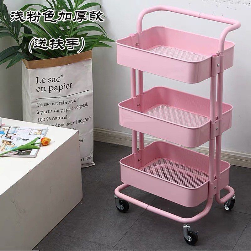 Metal Trolley 3-Tier with Handle, Furniture & Home Living, Home ...