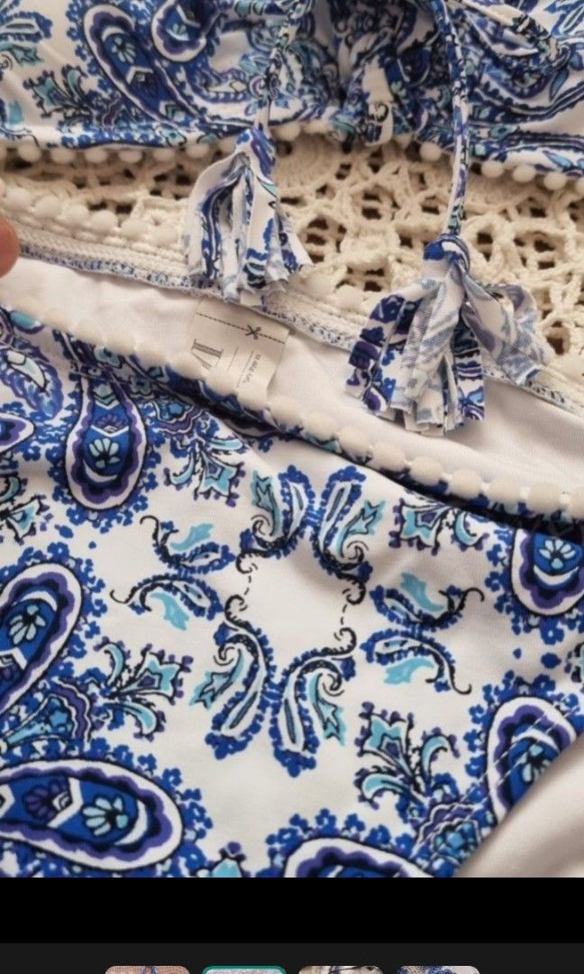 Paisley Two Pc Bikini Set, Women's Fashion, Swimwear, Bikinis ...