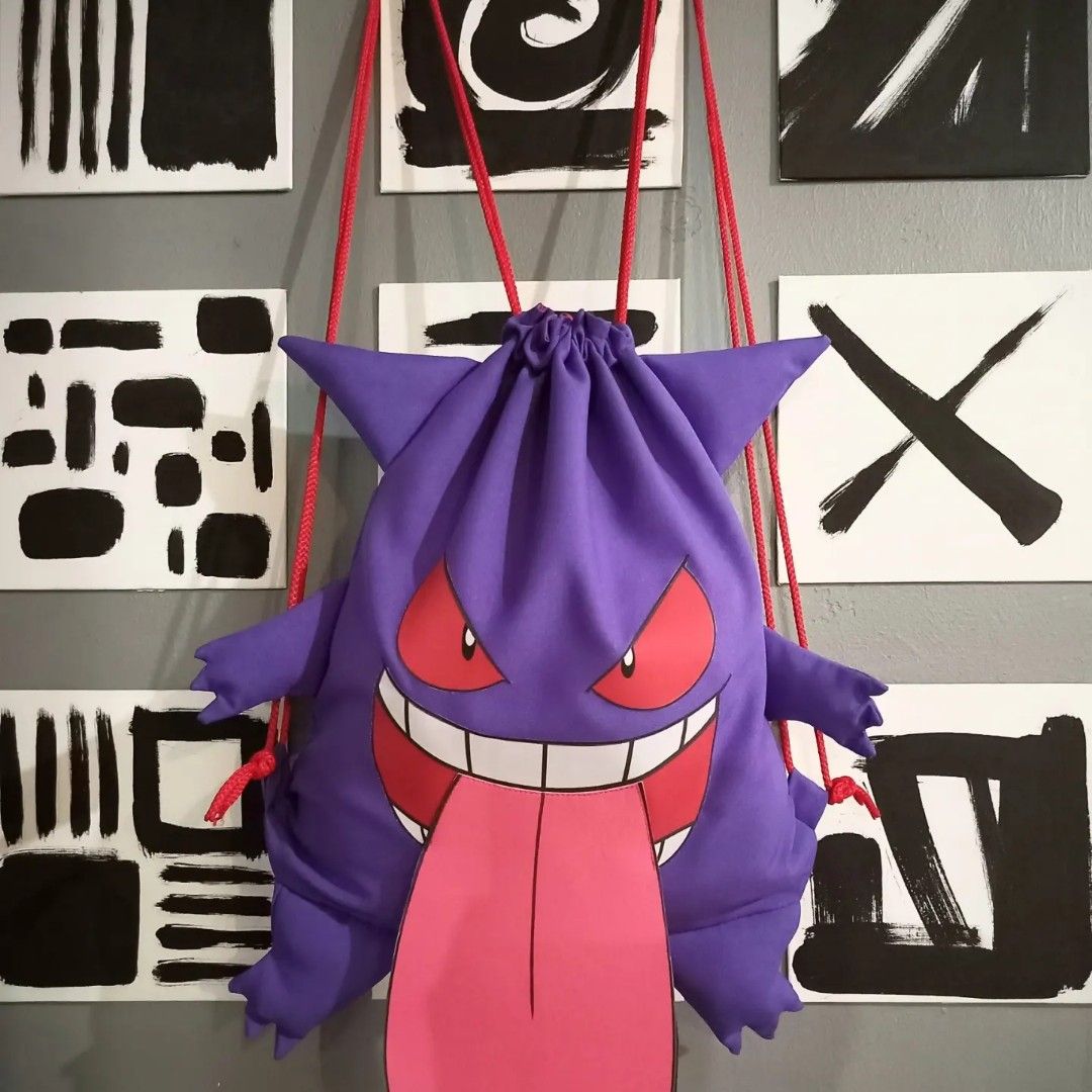 Pokemon Gengar Drawstring Bag, Men's Fashion, Bags, Backpacks on Carousell