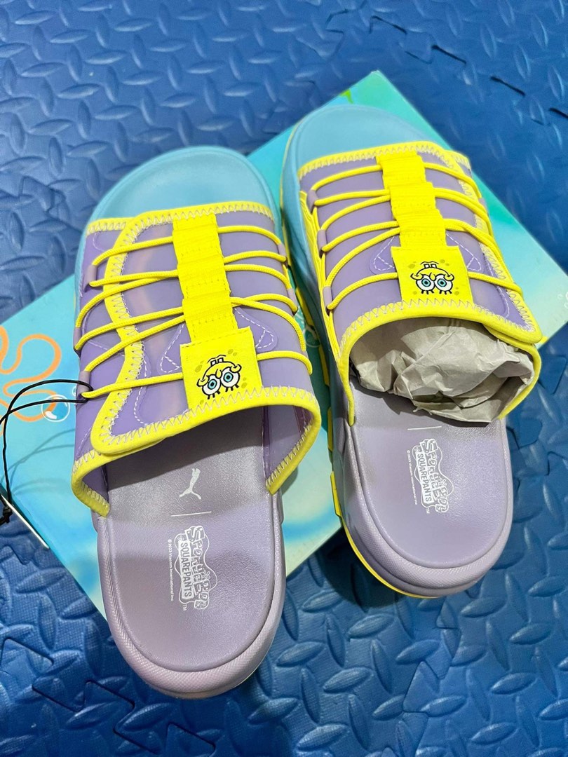 Puma X Spongebob Squarepants Slides, Women's Fashion, Footwear ...