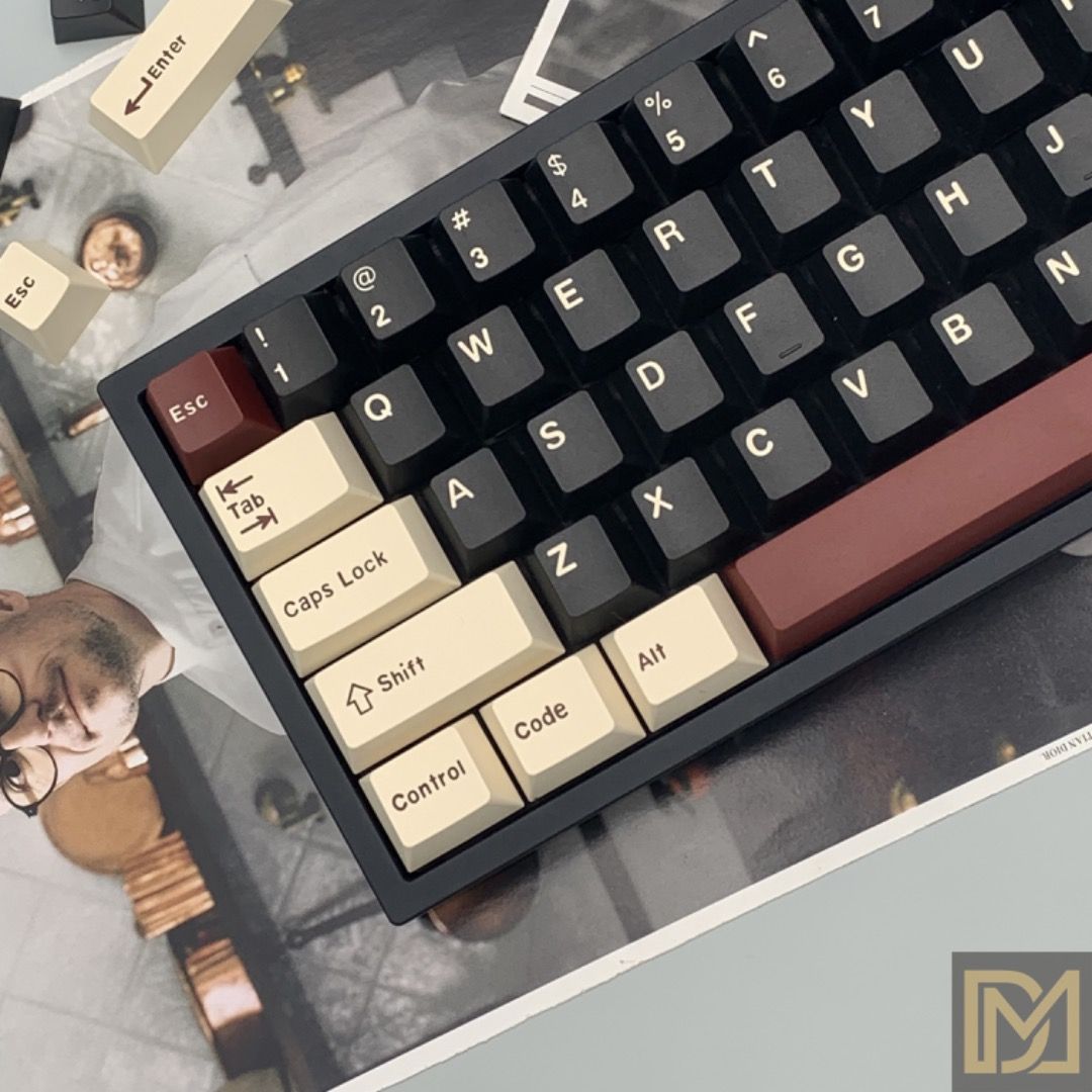 Rome Keycap PBT Double Shot Cherry Black Gladiator Keycaps Fit All ...