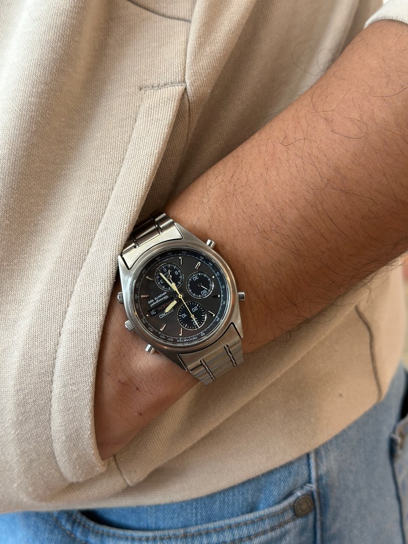 Seiko Sport 100 Titanium Military Chronograph 7T32, Men's Fashion ...