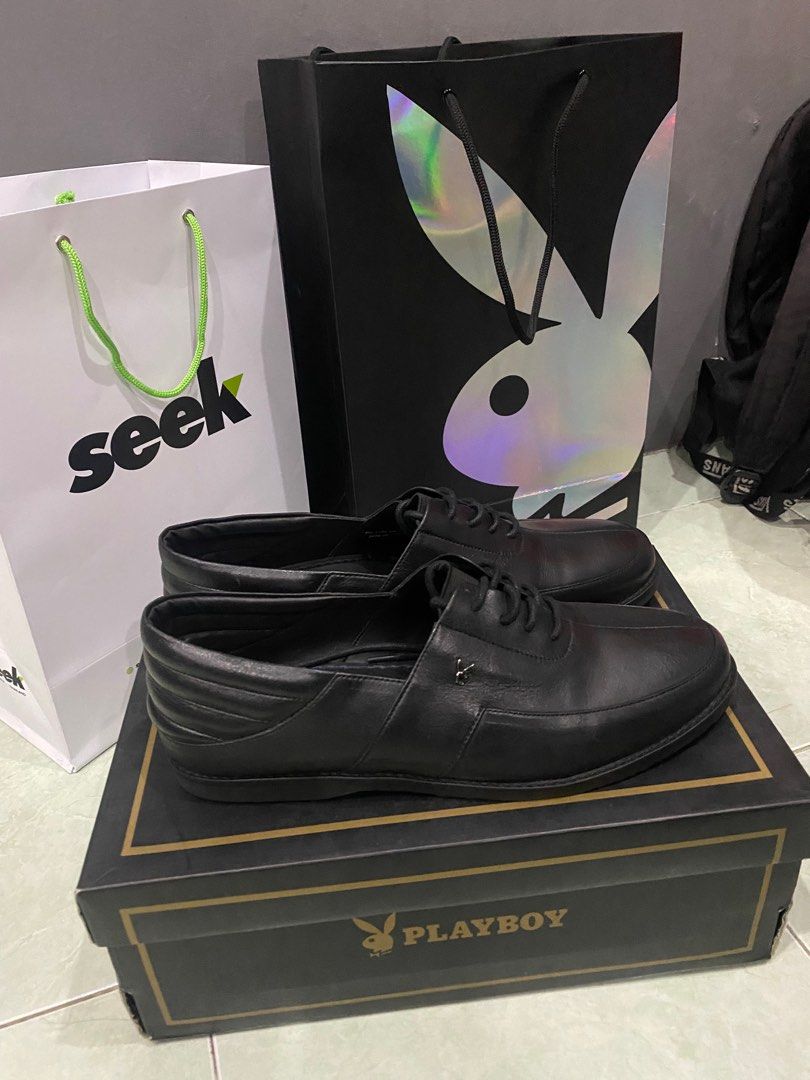 Sepatu Formal Playboy Marco (Lace) In White Print Original Store Resmi ...