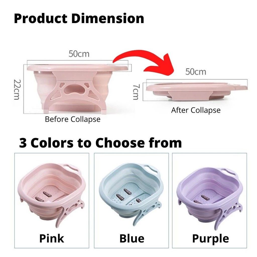 SG STOCK online Exclusive - Foldable Foot Basin Foot Spa Massage Basin ...