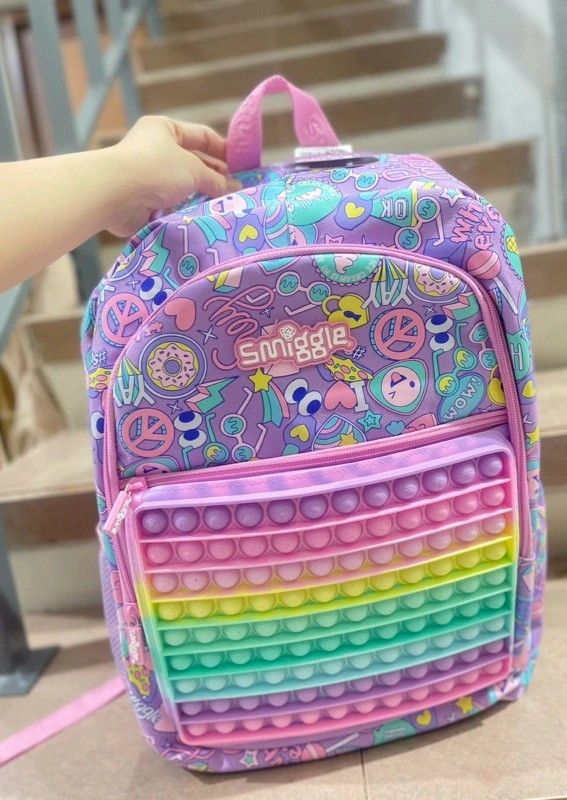 Tas Anak SD Backpack Smiggle New Colorfull Pop It, Buku & Alat Tulis ...