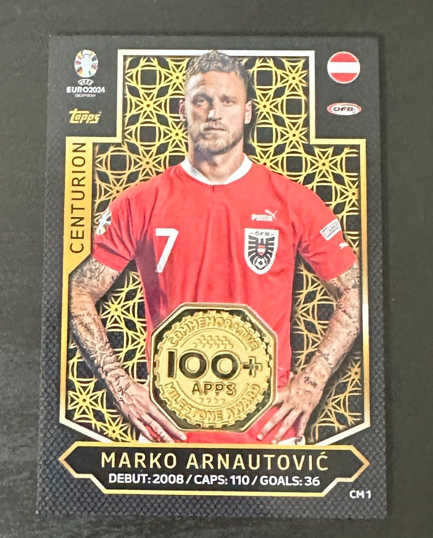 Topps Match Attax Euro 2024 ( Centurion - Marko Arnautovic Relic ) #CM1 ...