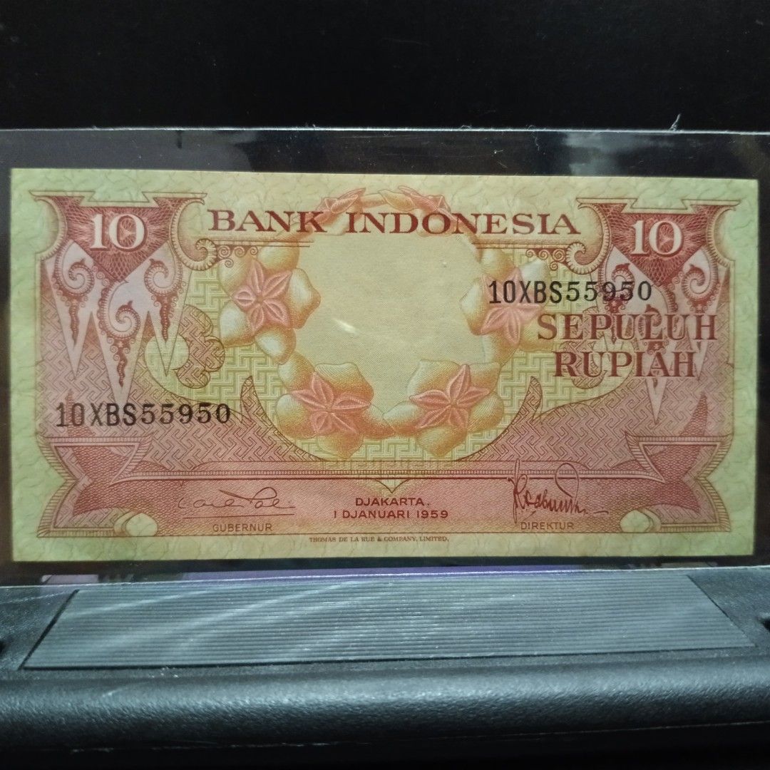 [WNH Notes] Indonesia Asia World Banknote Duit Lama 10 Rupiah 1959 Very ...