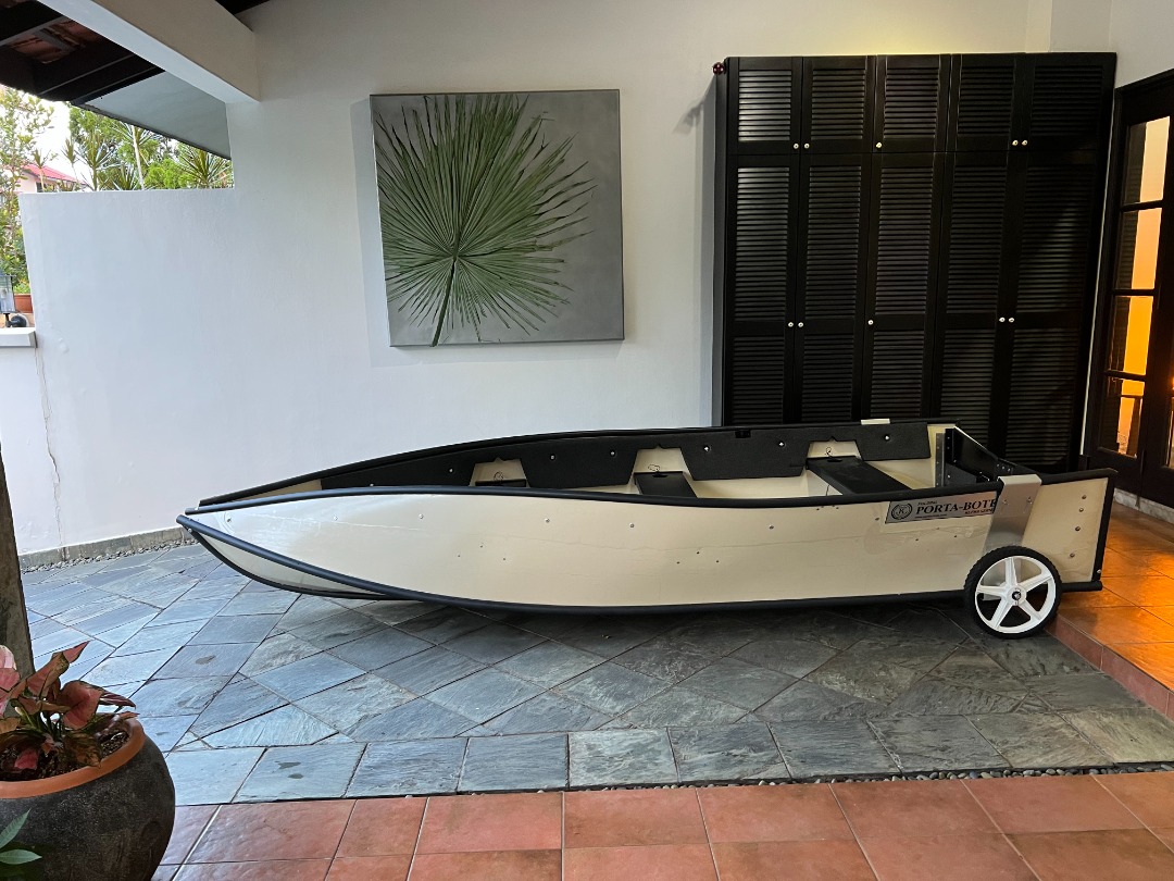 12.6 ft Boat for sale Porta-Bote Foldable boat FOC used outboard engine ...