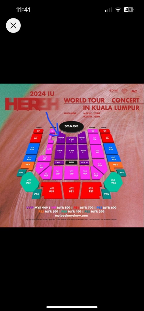 1x VVIP- IU ticket Concert 2024, Tickets & Vouchers, Event Tickets on ...
