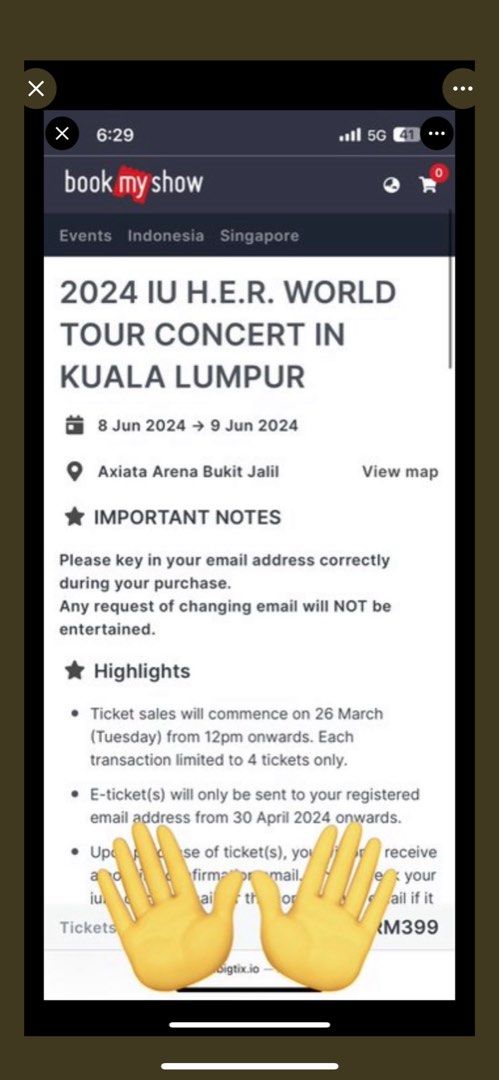 1x VVIP- IU ticket Concert 2024, Tickets & Vouchers, Event Tickets on ...