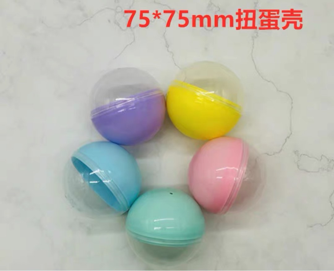 (80-90pcs in set) Mix Color 75mm Claw Machine Plastic Capsule Ball ...