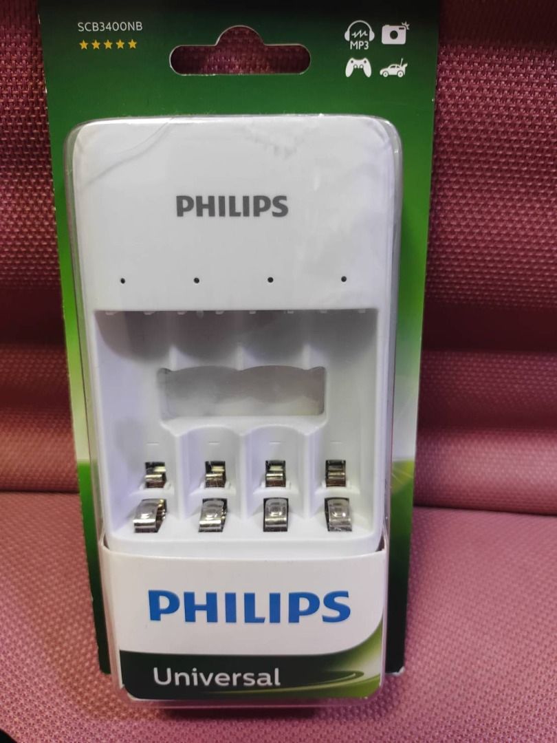 現貨 飛利浦 philips SCB3400NB USB 鎳氫充電電池 4槽充電器 鎳氫電池 充電電池 3號/4號皆可充, 電腦及科技產品 ...