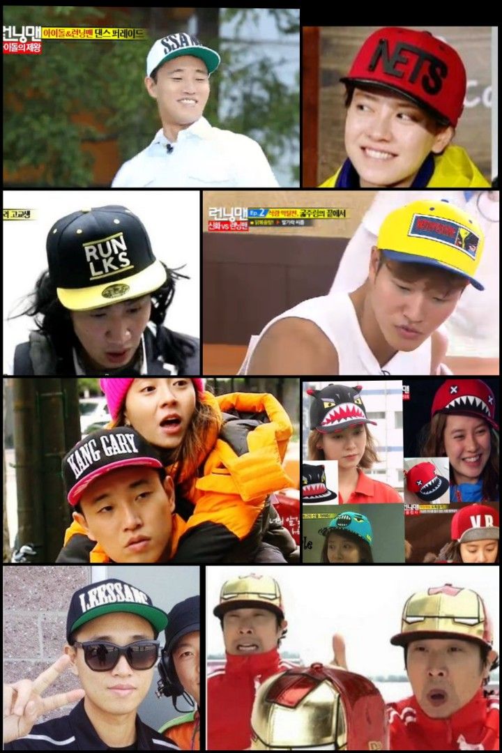 (All in set) Running Man Caps, Men's Fashion, Watches & Accessories ...
