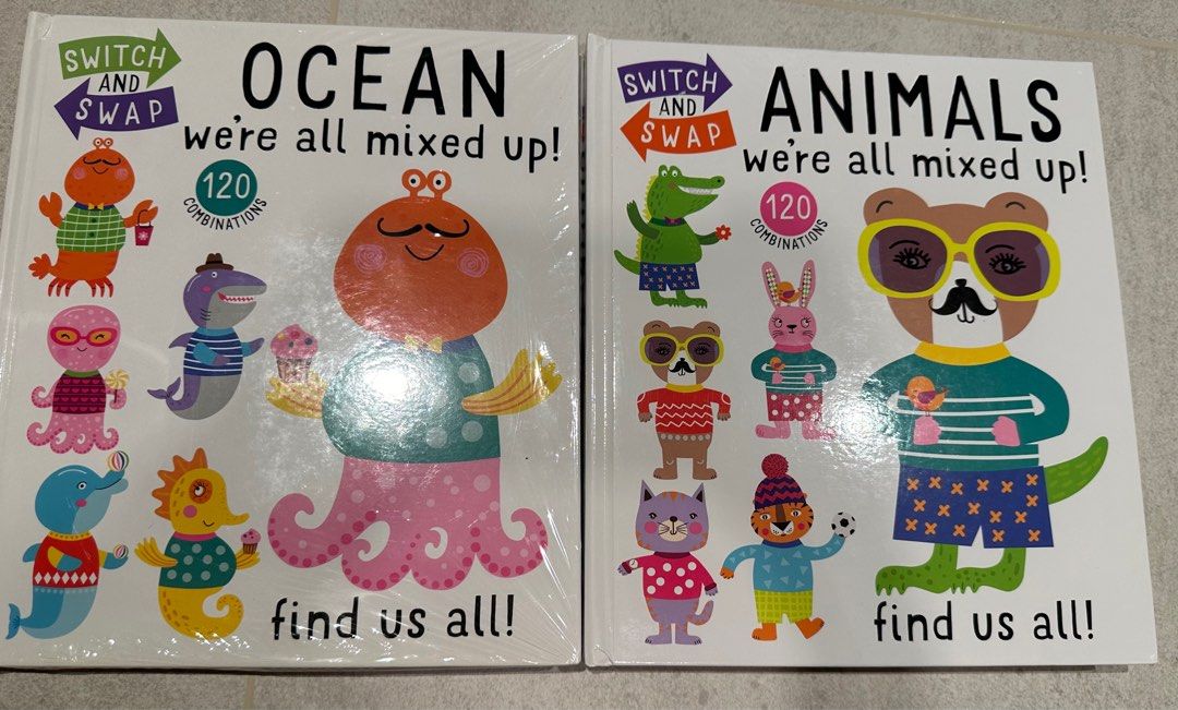 Board Books - Switch and Swap Animals/ Ocean, Hobbies & Toys, Books ...