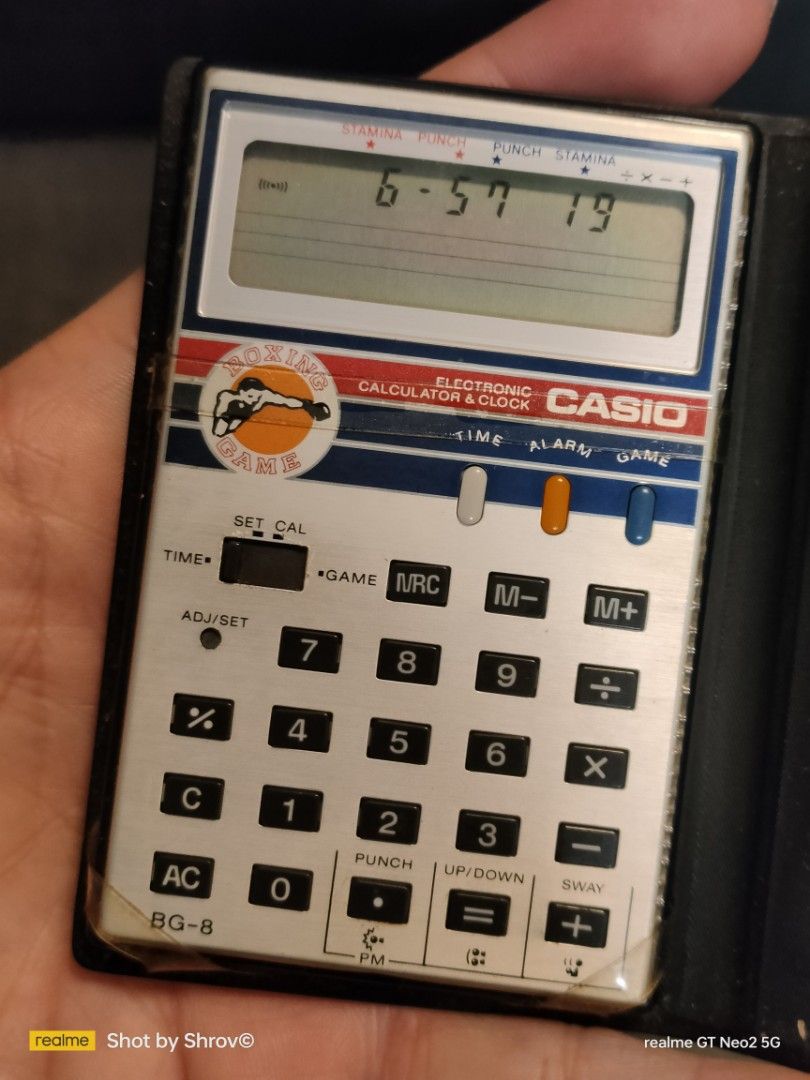 CASIO BG-8 BOXING GAME CALCULATOR GAME CLOCK CASIO COMPUTER RARE VVHTF ...