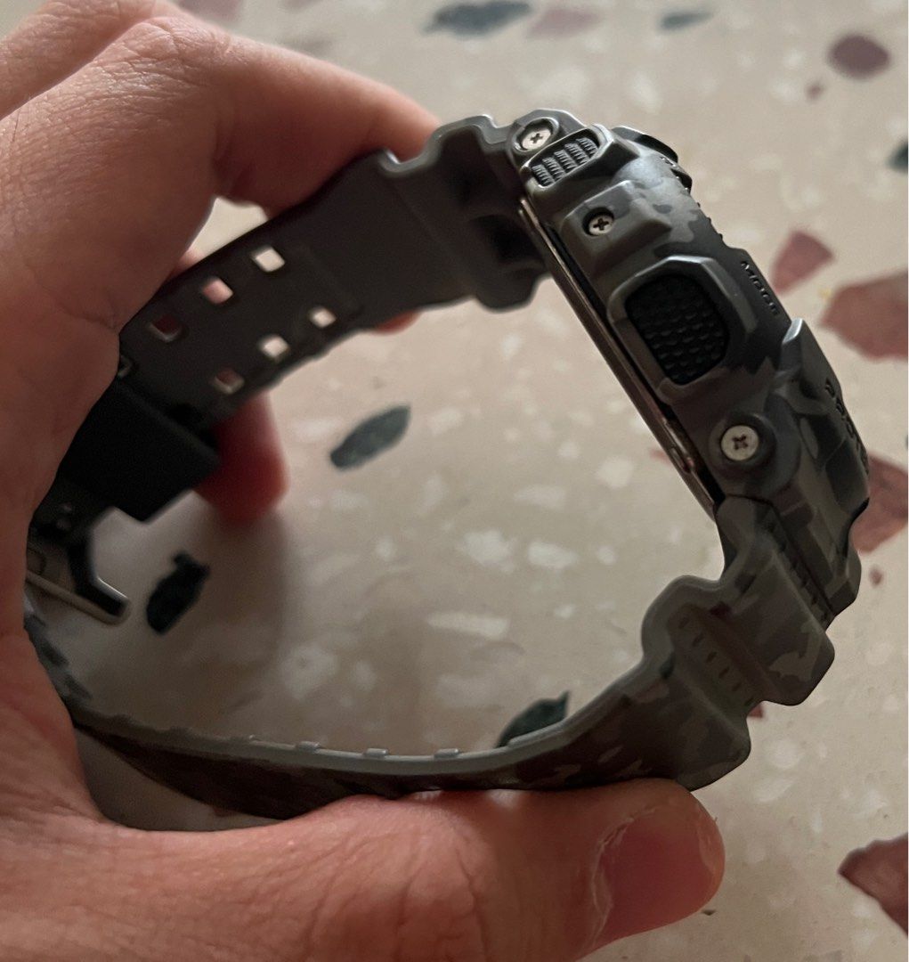 Casio G-shock GD120CM (grey camo), Men's Fashion, Watches & Accessories ...