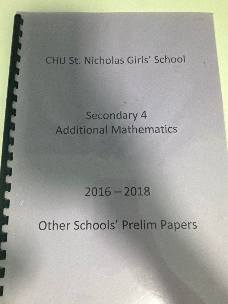 CHIJ Amath prelims paper, Hobbies & Toys, Books & Magazines, Assessment ...