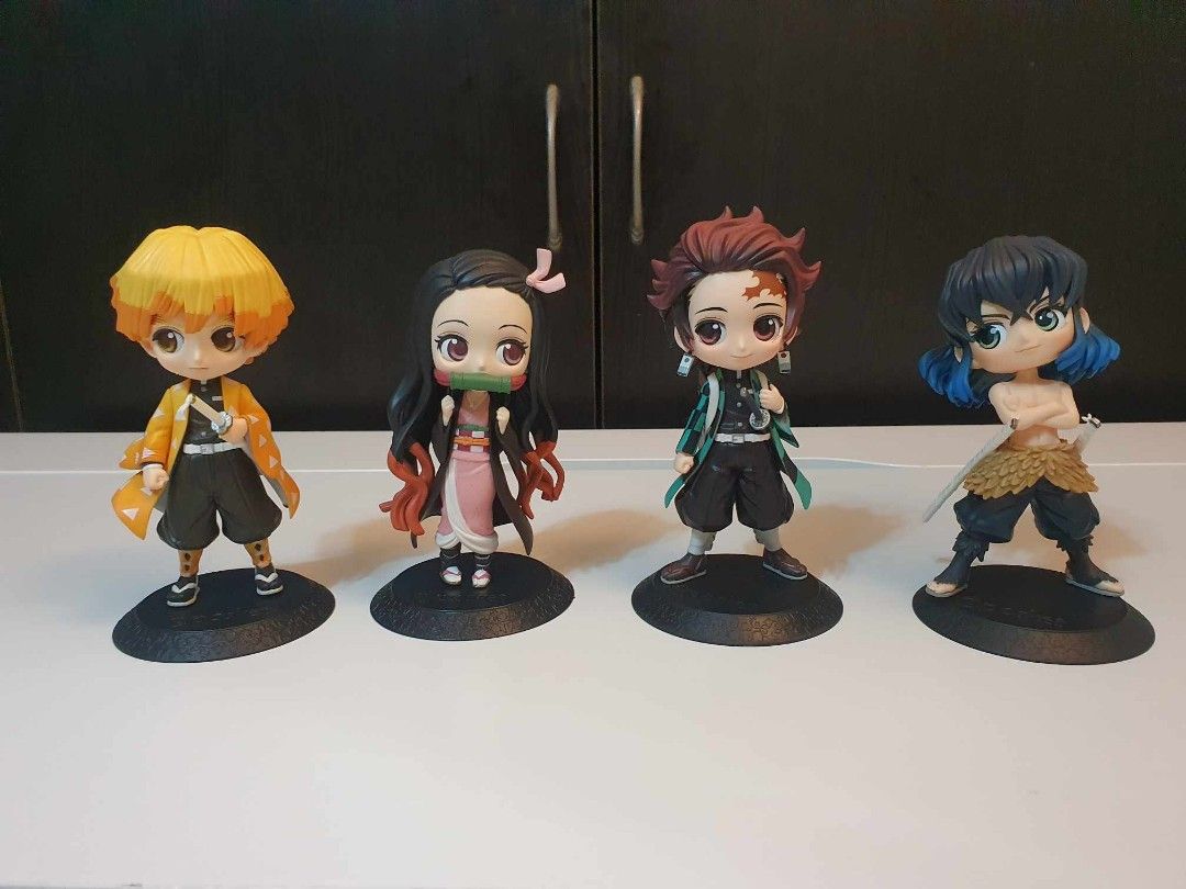 Demon Slayer Figures (Tanjiro, Nezuko, Zenitsu, Inosuke), Hobbies ...