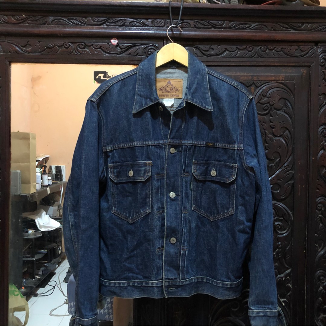 DUFFER of st george japan selvedge vintage 90s raw denim jacket trucker ...