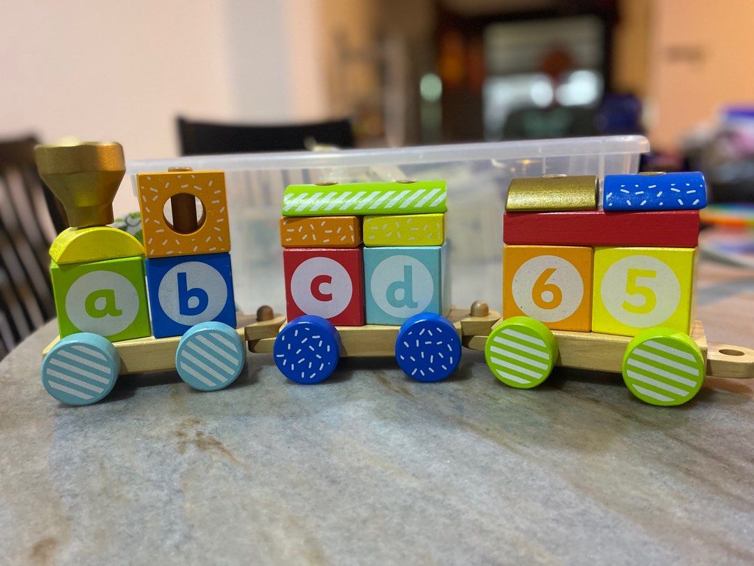 ELC Wooden Stacking Range, Hobbies & Toys, Toys & Games on Carousell