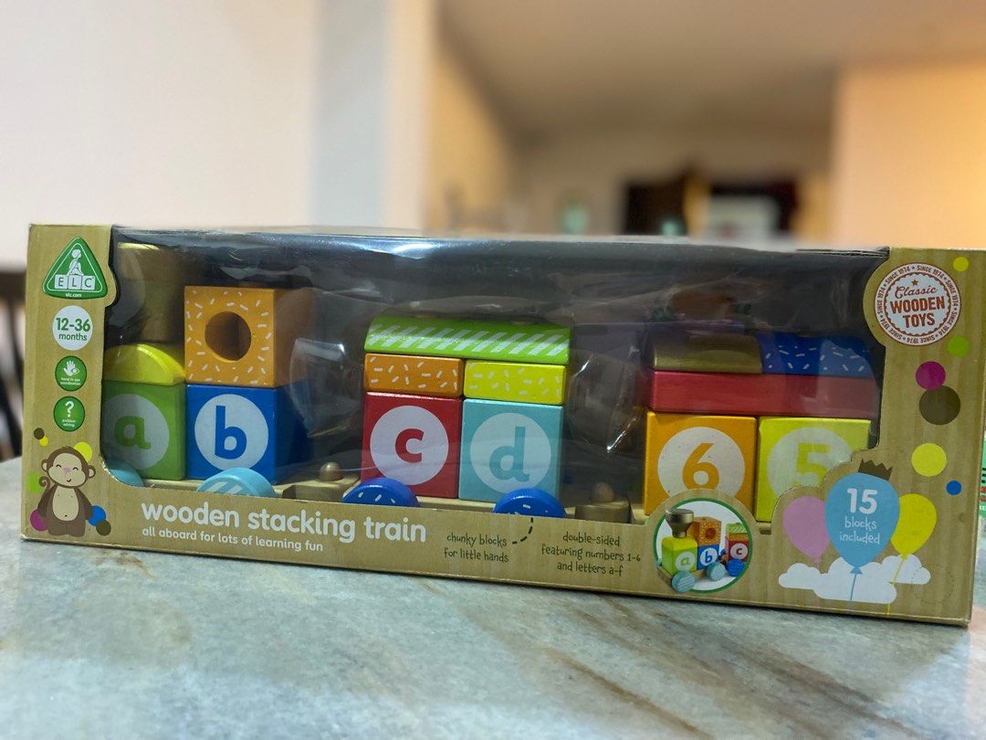 ELC Wooden Stacking Range, Hobbies & Toys, Toys & Games on Carousell