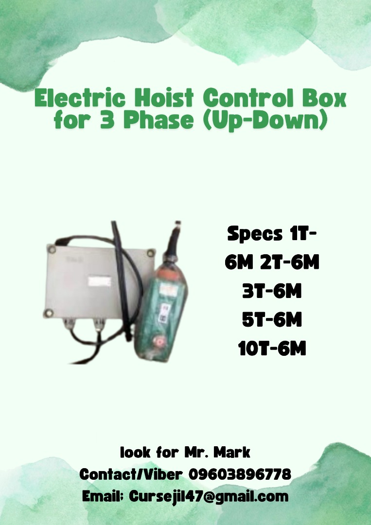 Electric Hoist Control Box for 3 Phase (Up-Down), Commercial ...