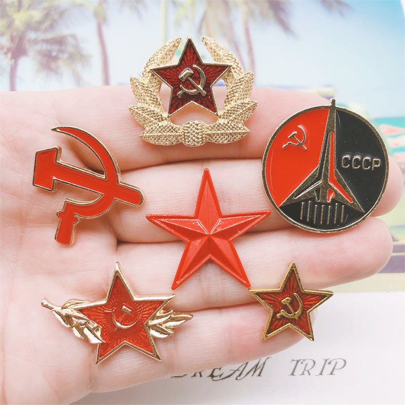 Environmentally friendly alloy soft enamel pin - Soviet Union, Women's ...