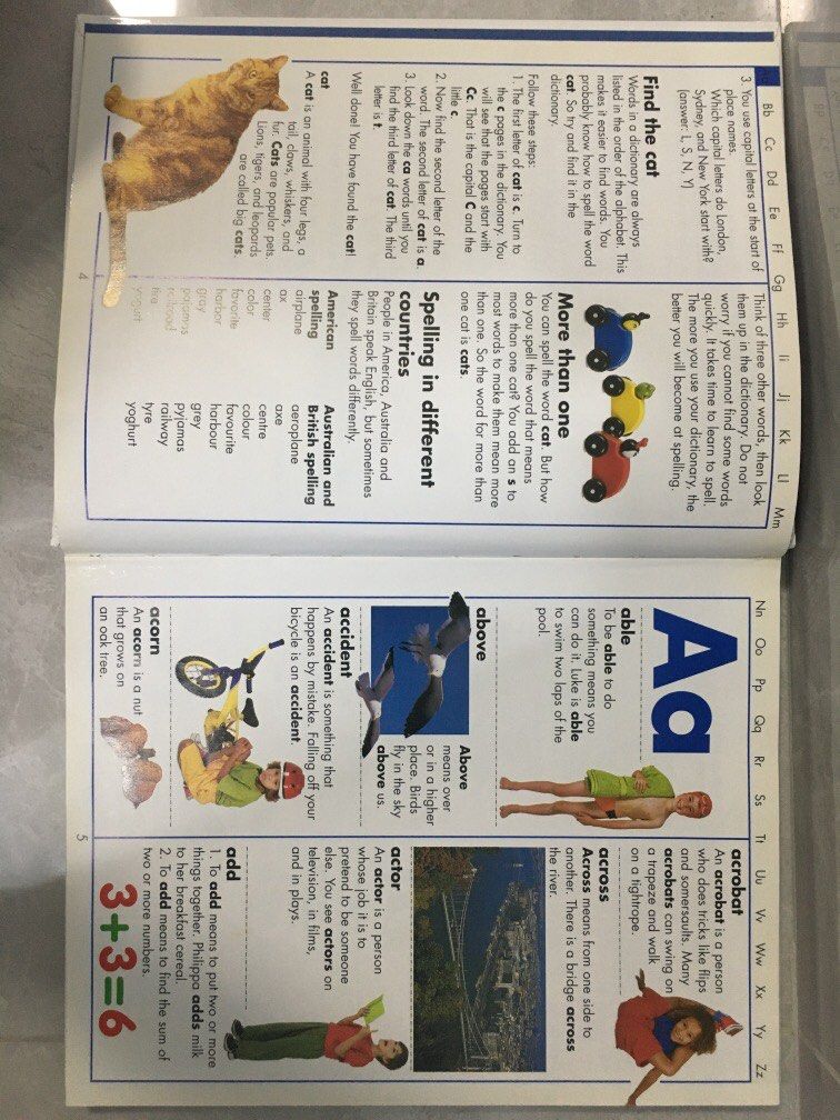 First picture Dictionary A-Z kids book, Hobbies & Toys, Books ...