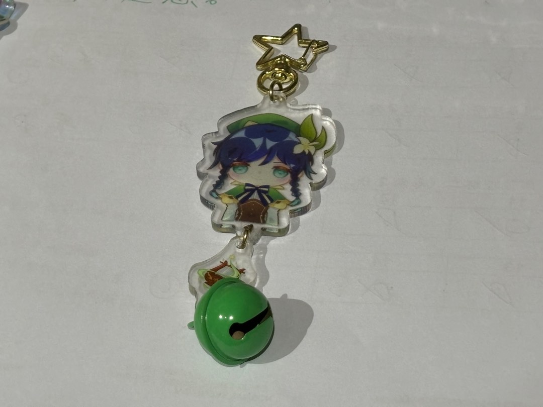Genshin impact Venti keychain with bell, Hobbies & Toys, Memorabilia ...