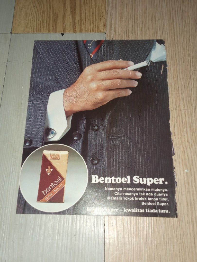 Iklan cetak jadul Bentoel Super, Antik, Pajangan di Carousell