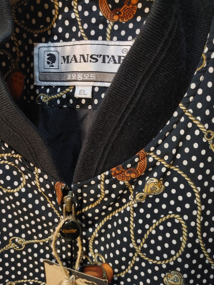 Jaket Bomber Manstar Etnik Vintage, Fesyen Pria, Pakaian , Atasan di Carousell