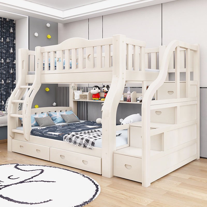 JJ Home Bed Frame Double Decker Child Bed Bunk Bed For Kids Audlts With ...