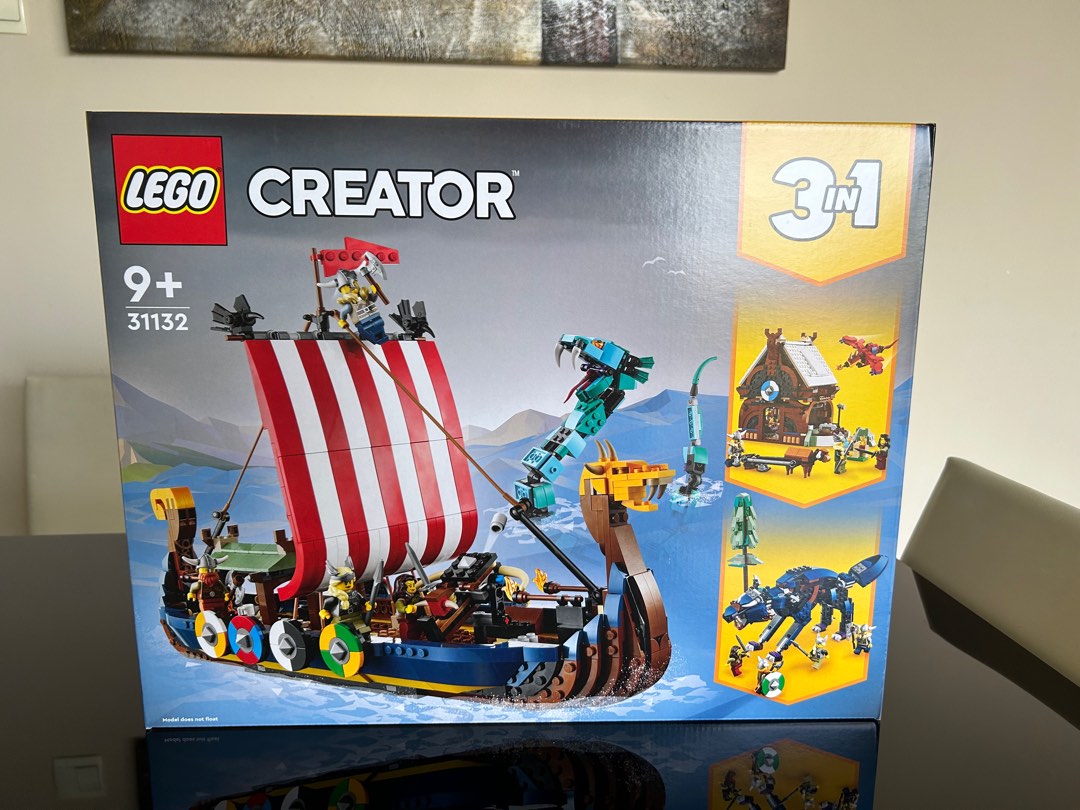 LEGO Creator 31132 Viking Ship and the Midgard Serpent, Hobbies & Toys ...