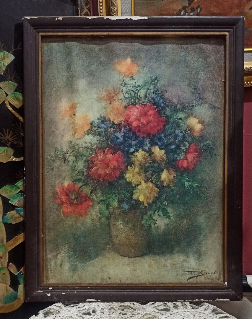 Lukisan Eropa Antik ada Tanda tangan pelukis Pierre Sorel, Antik ...