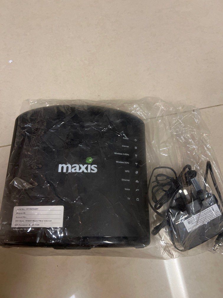 Maxis router modem Technicolor TG389, Computers & Tech, Parts & Accessories, Networking on Carousell