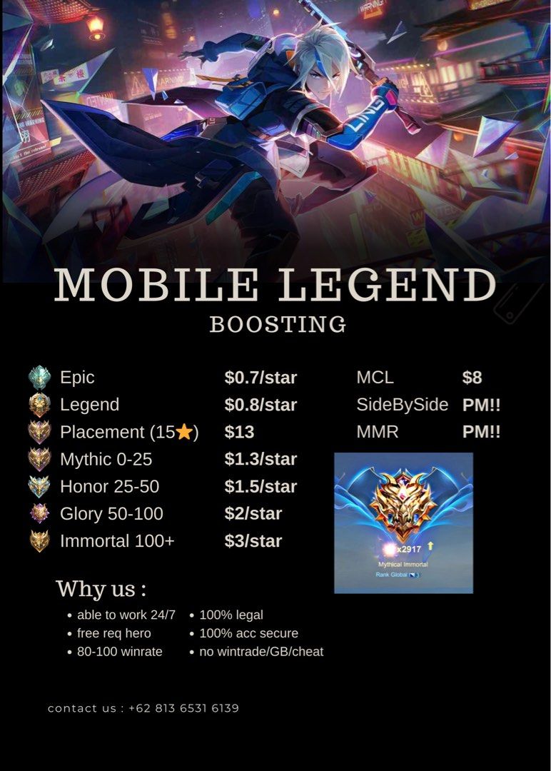 ⭐️Spesial End Season Mobile Legends Boost | MLBB boost | Joki MLBB | MLBB Joki | Boostml ...