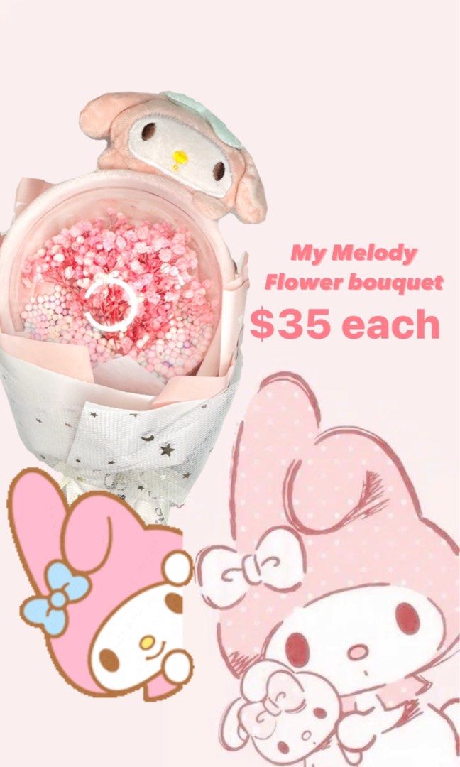 My Melody Flower bouquet, Hobbies & Toys, Stationery & Craft, Flowers ...