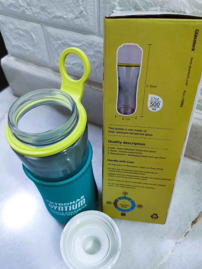 [New] 500ML Petronas x Glasslock Water Bottle, Furniture & Home Living ...
