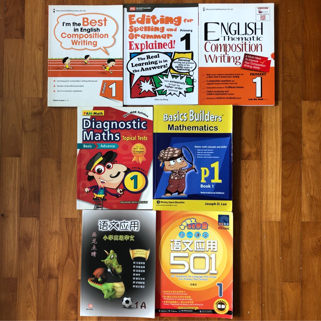 New / lightly used primary 1 P1 English Math Chinese assessment books ...