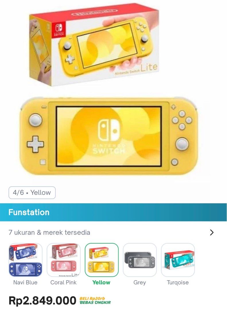 Nitendo Switch Lite Yellow, Video Game, Konsol di Carousell