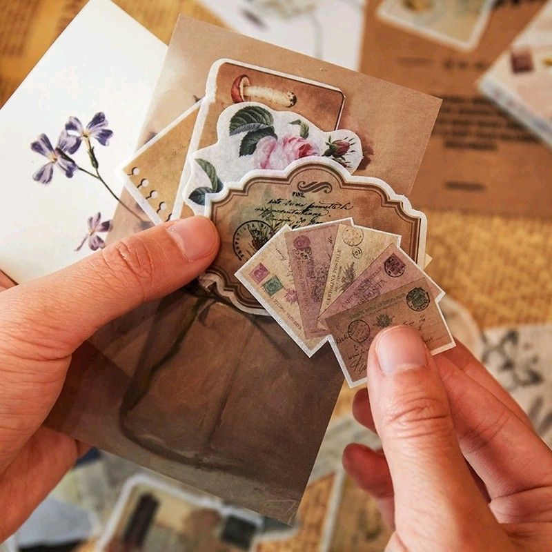 55pcs Non Repeated Boxed Stickers Sulfuric Acid Paper Japanese Paper ...