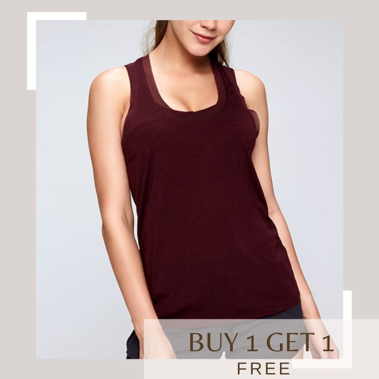 Om My God! The unique ABC Vest Wine, Women's Fashion, Activewear on ...