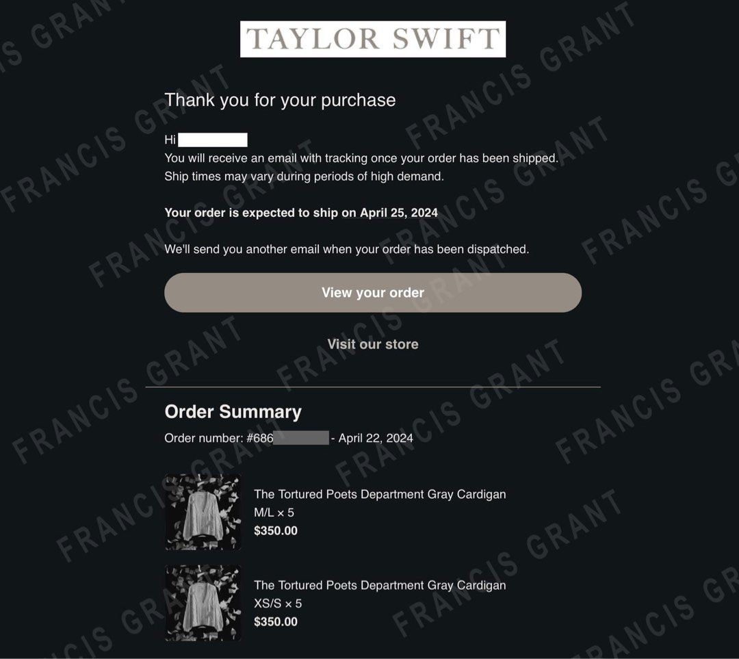 [ON HAND] The Tortured Poets Department Gray Cardigan TTPD Taylor Swift ...