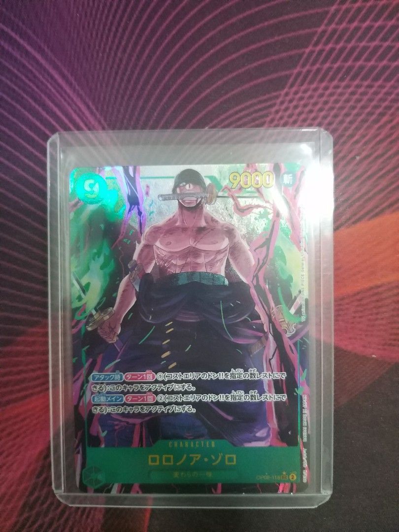One Piece Card Game OP06 Zoro Parallel SEC Psec, Hobbies & Toys, Toys ...