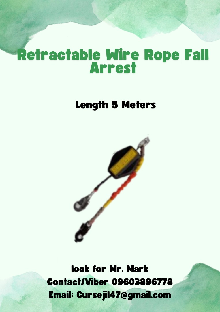 Retractable Wire Rope Fall Arrest, Commercial & Industrial ...