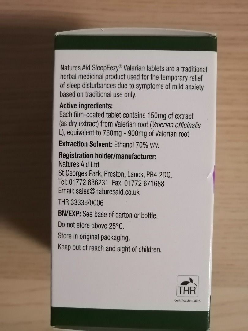 SALE! LAST ONE!! Natures Aid SleepEezy Valerian root extract 150mg ...